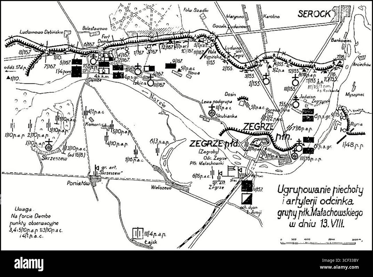 This image depicts the Battle for the Warsaw Bridgehead on August 13 ...