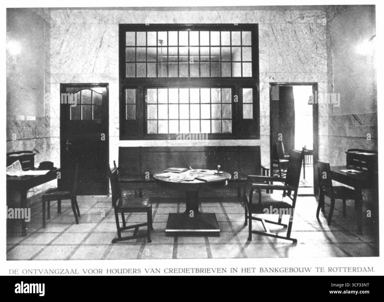 The reception room at the Rotterdamsche Bankvereeniging, located at ...