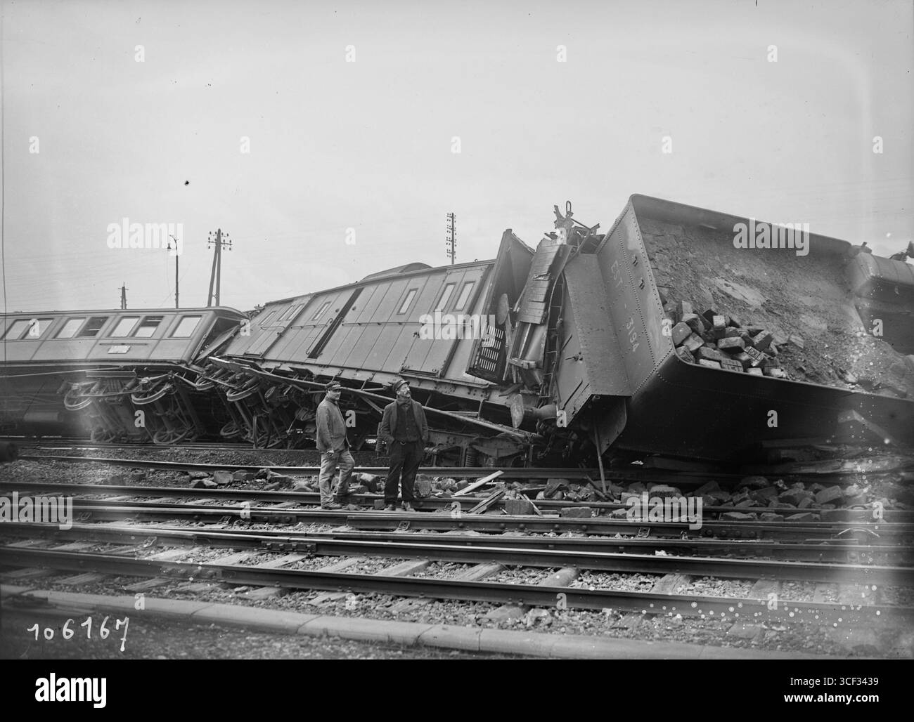 The Noisy railway disaster on December 22, 1925, caused by a train ...