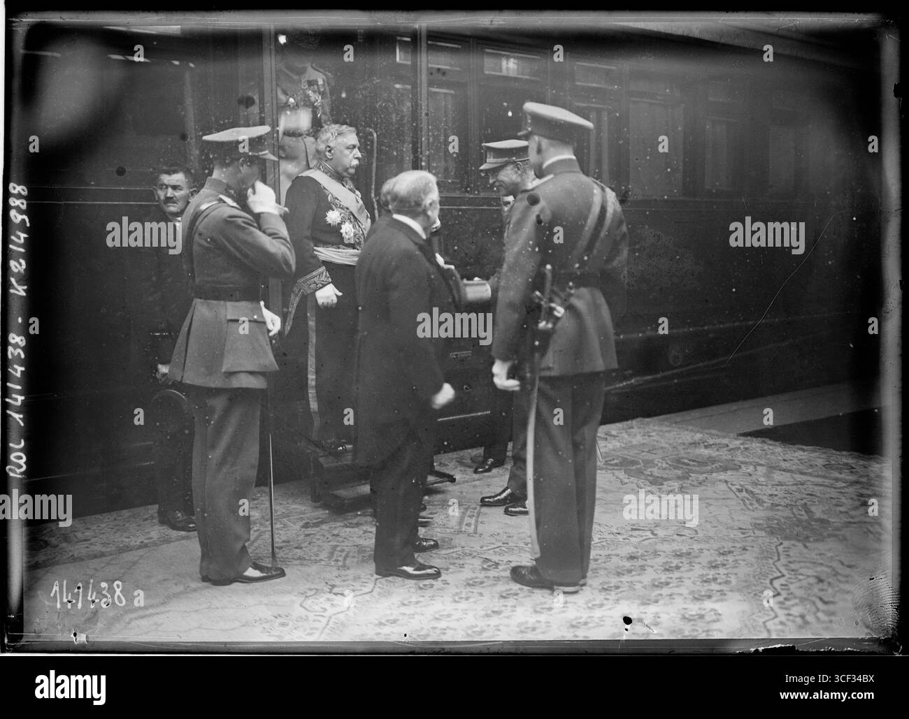 A photograph taken on 13 October 1929 in Brussels at the train station ...