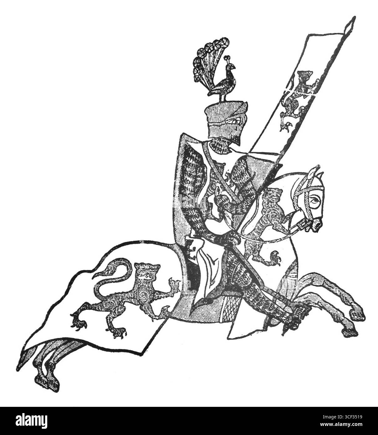 Illustration from the 1902 book 'On Heraldry or the Knowledge of Coats ...