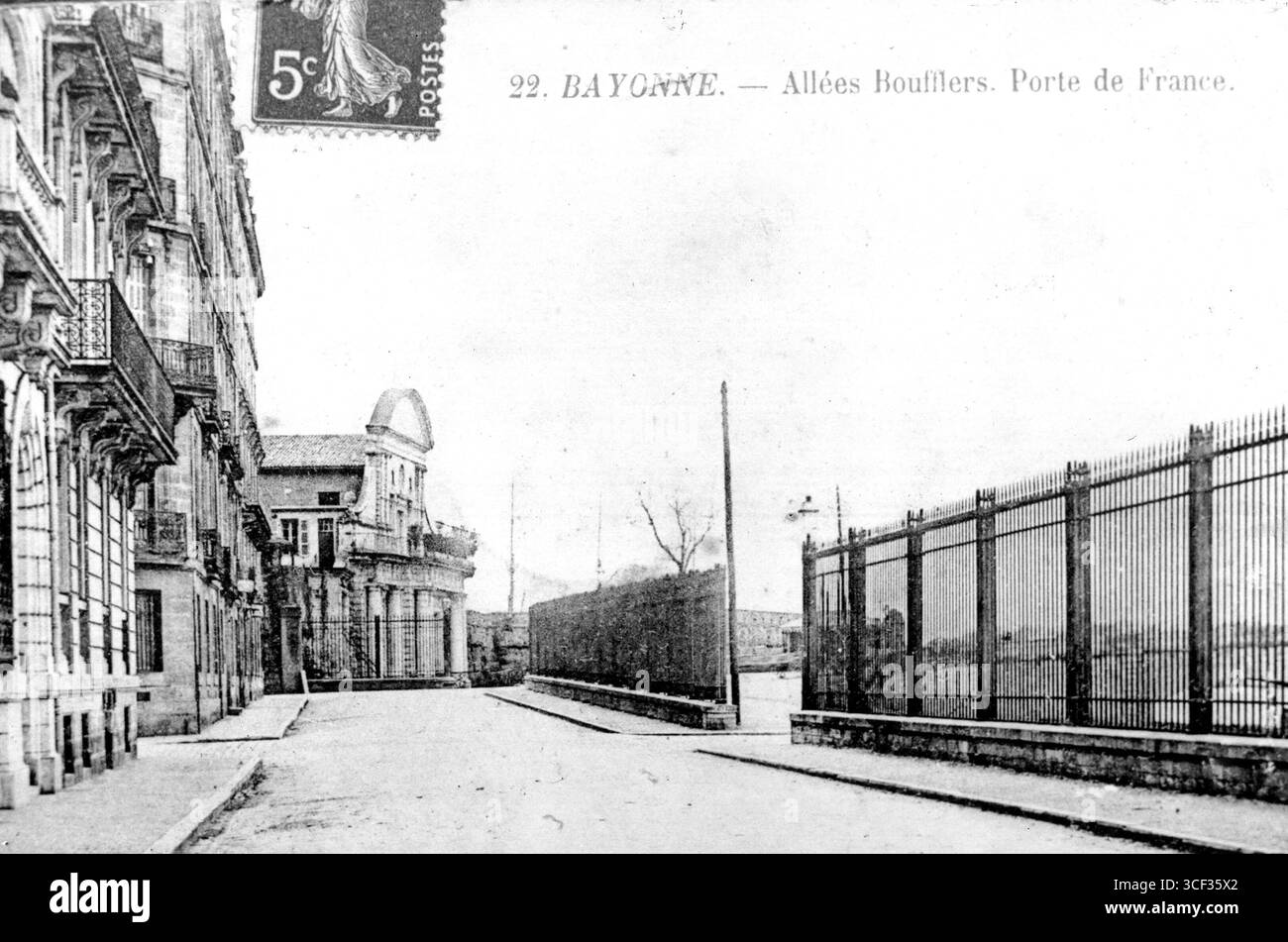 This image from circa 1900 shows the Porte de France, viewed from the ...