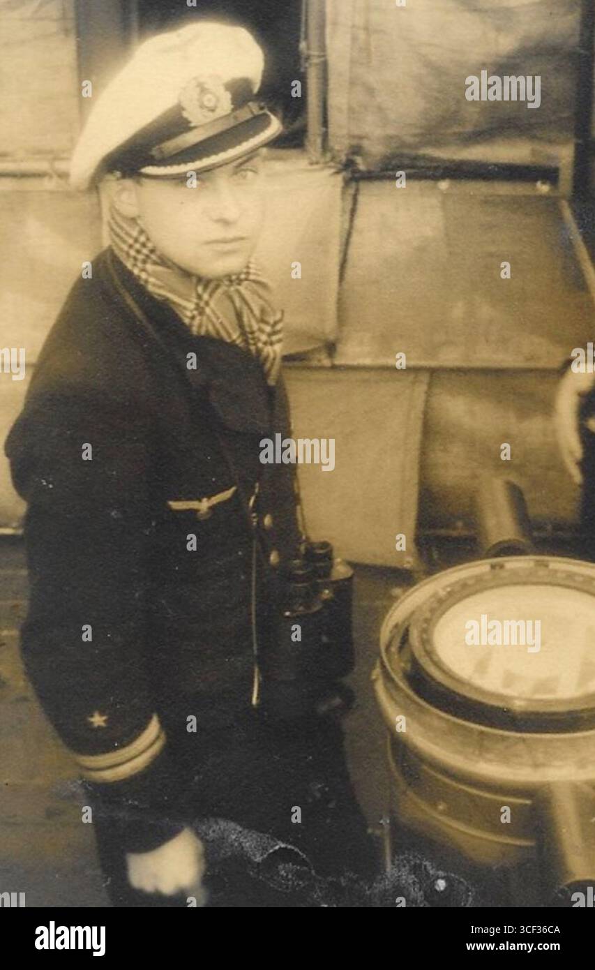 Oberleutnant zur See Haimar Wedemeyer of the Kriegsmarine is shown ...