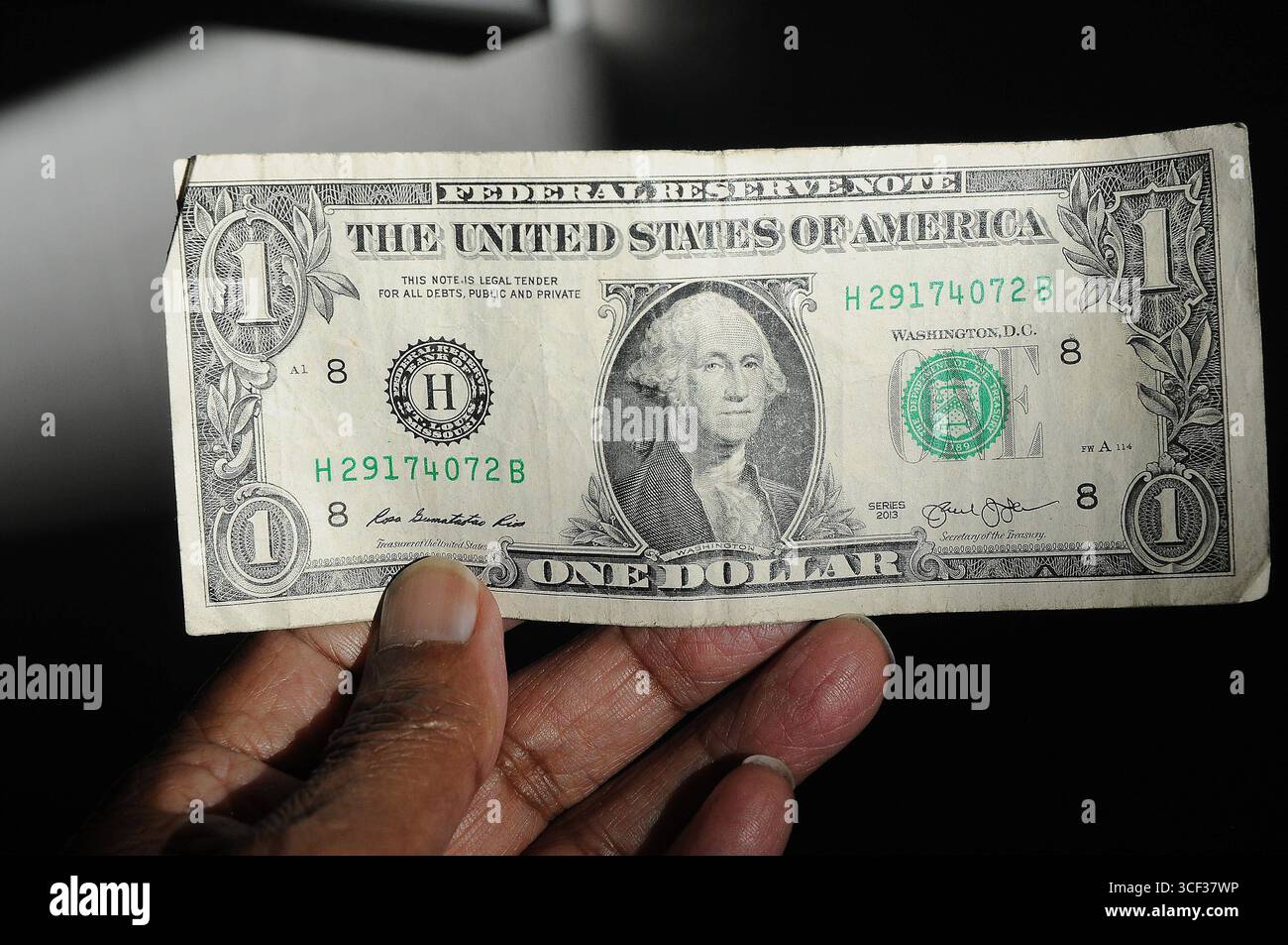 Copenhagen/ Denmark/20 AUGUST 2025/American dollar bill in one dollar ...