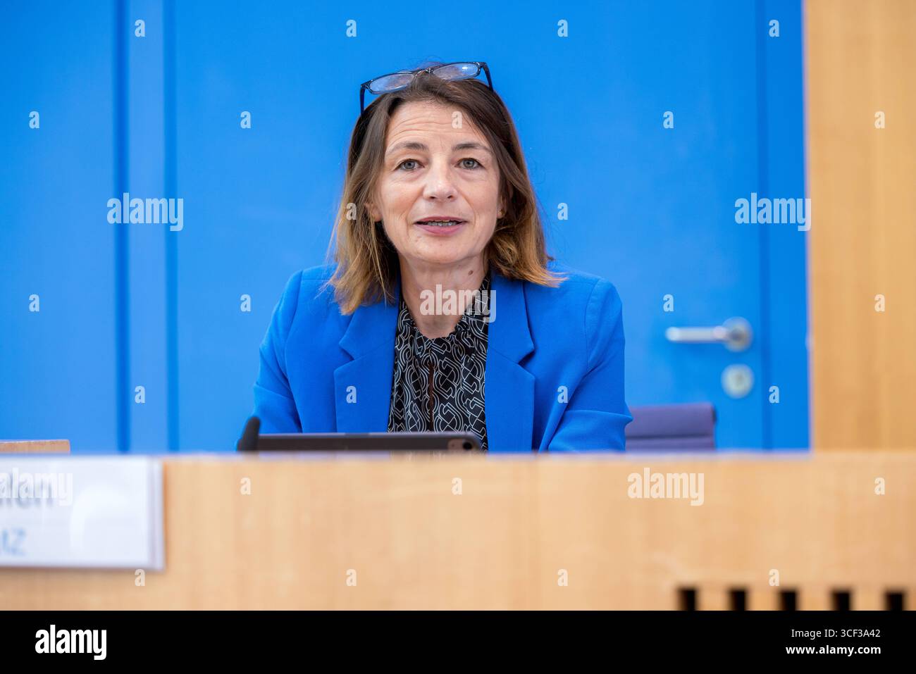 Regierungspressekonferenz am 20. August 2025. Deutschland, Berlin ...
