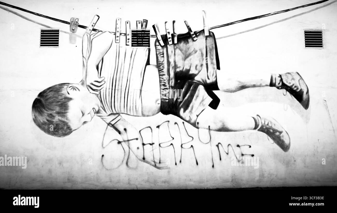 Street art, graffiti, mural, @jorgepina, El Nino Tendido, artwork, Los ...