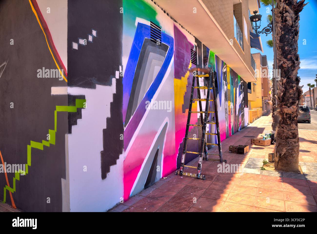 Street art, graffiti, mural, DANTE ARCADE, artwork, Los Alcazares ...