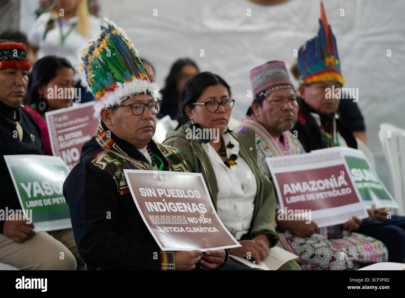Indigenous leaders from across the Amazon attend the fifth Presidential ...