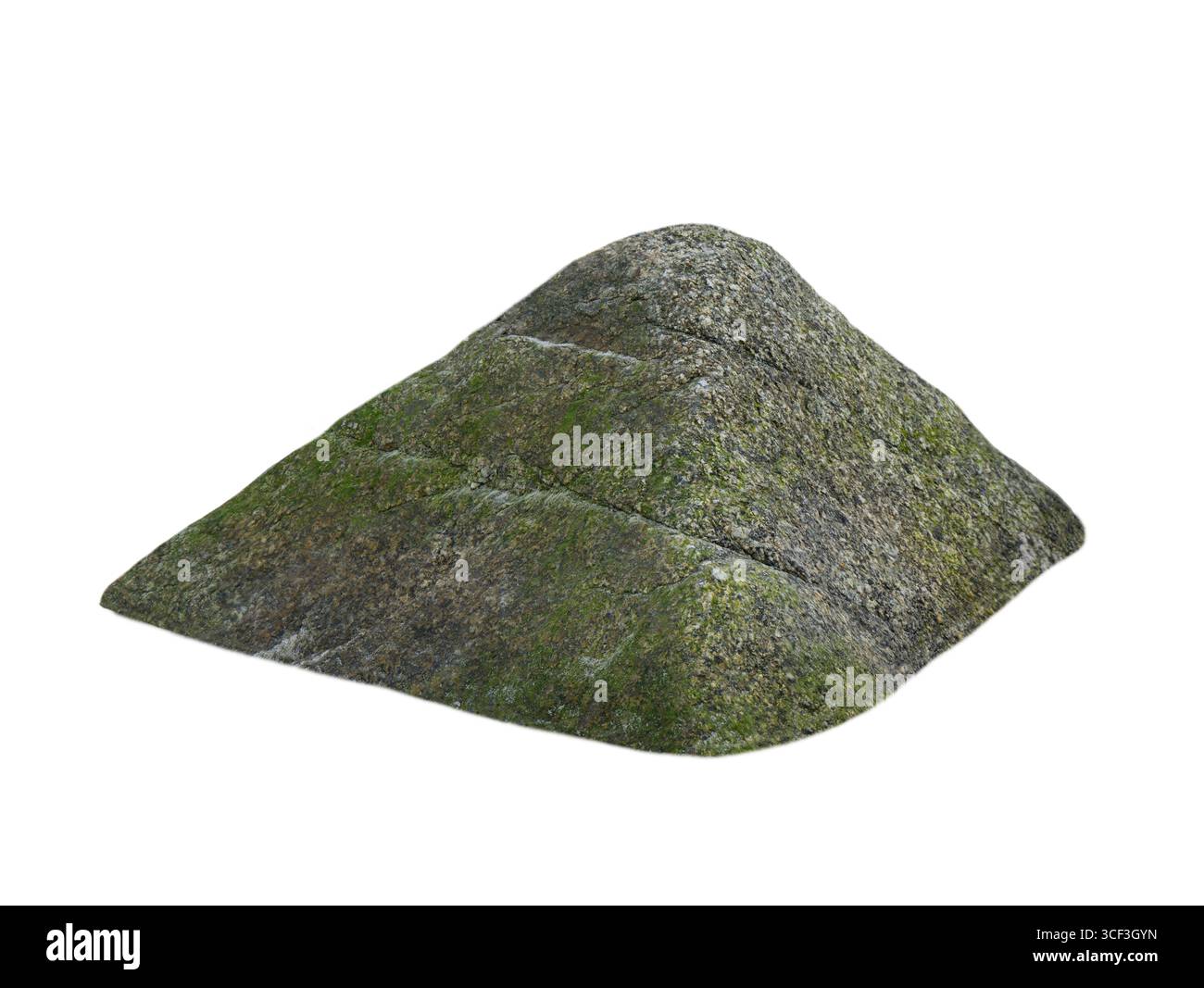 sea stone with algae isolated on white background Stock Photo - Alamy