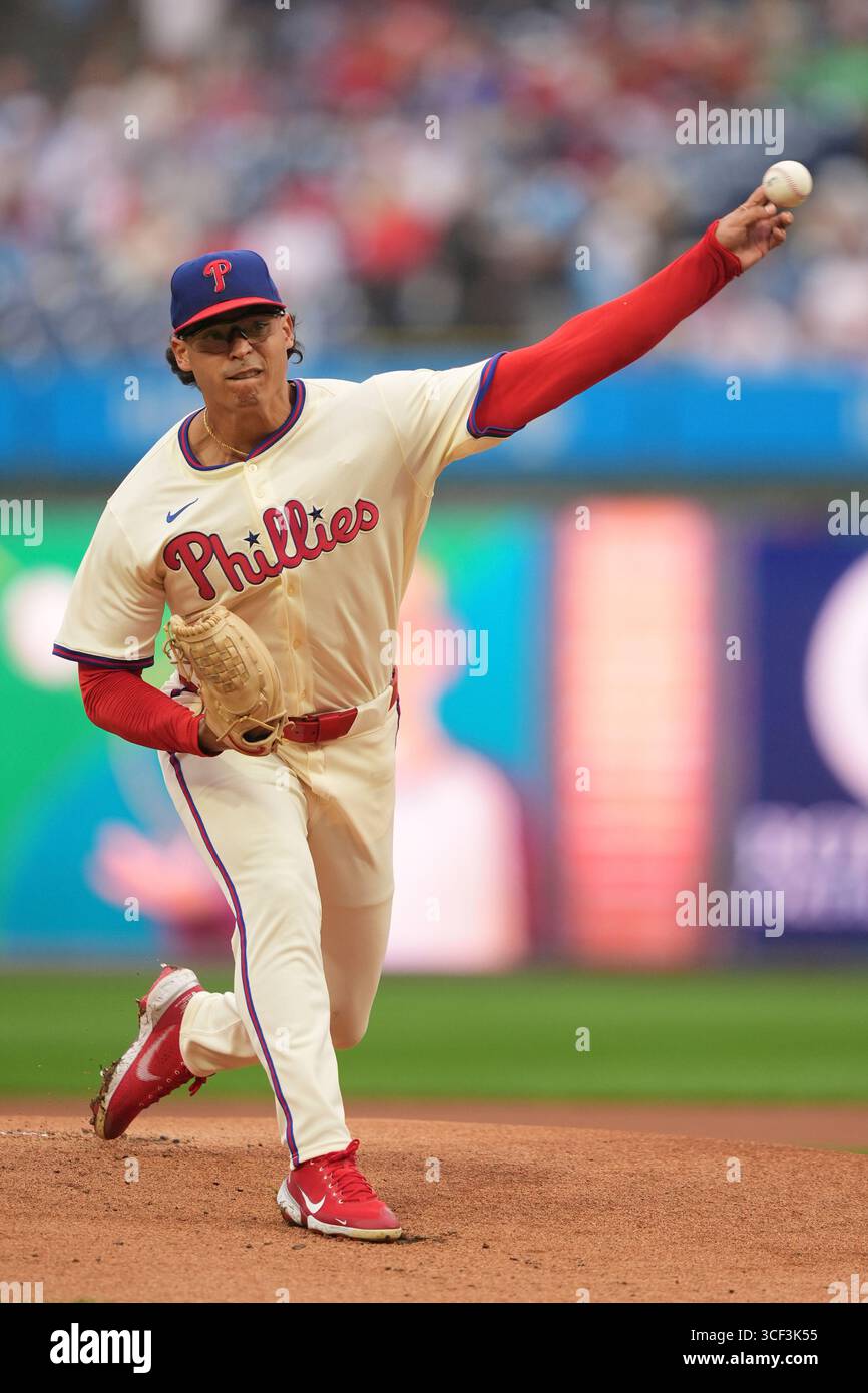 Philadelphia Phillies' Jesús Luzardo pitches during the first inning of ...