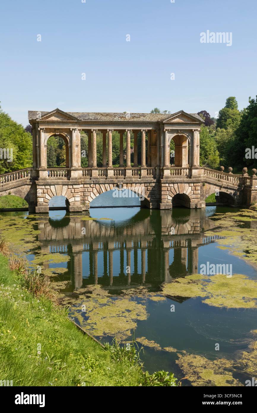 England, Somerset, Bath, Prior Park and the Palladian Bridge Stock ...