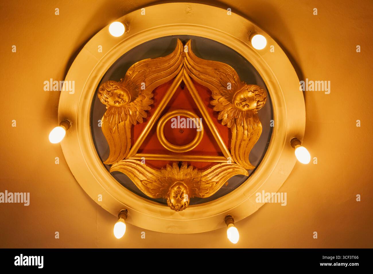 Ceiling light with masonic symbols hi-res stock photography and images ...
