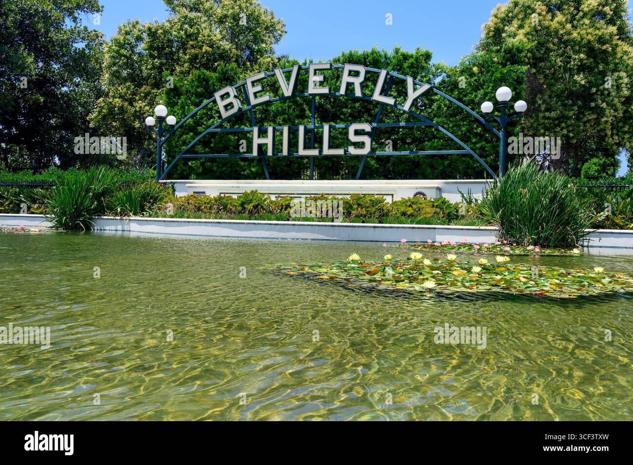 Beverly Hills, California, USA – July 11, 2025: A view of the iconic ...