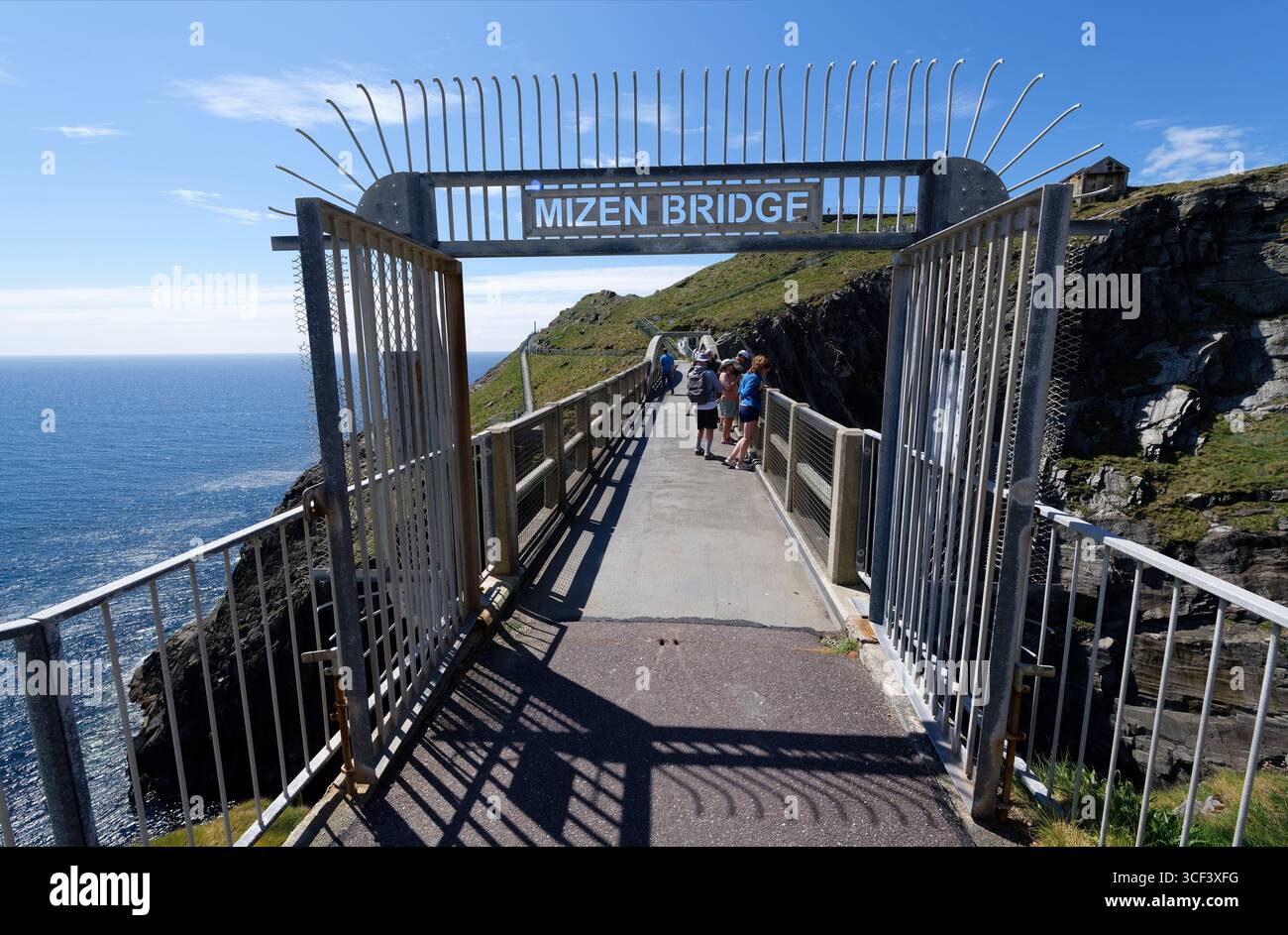 View of the Mizen Head Bridge between the Mizen Head Signal Station and ...