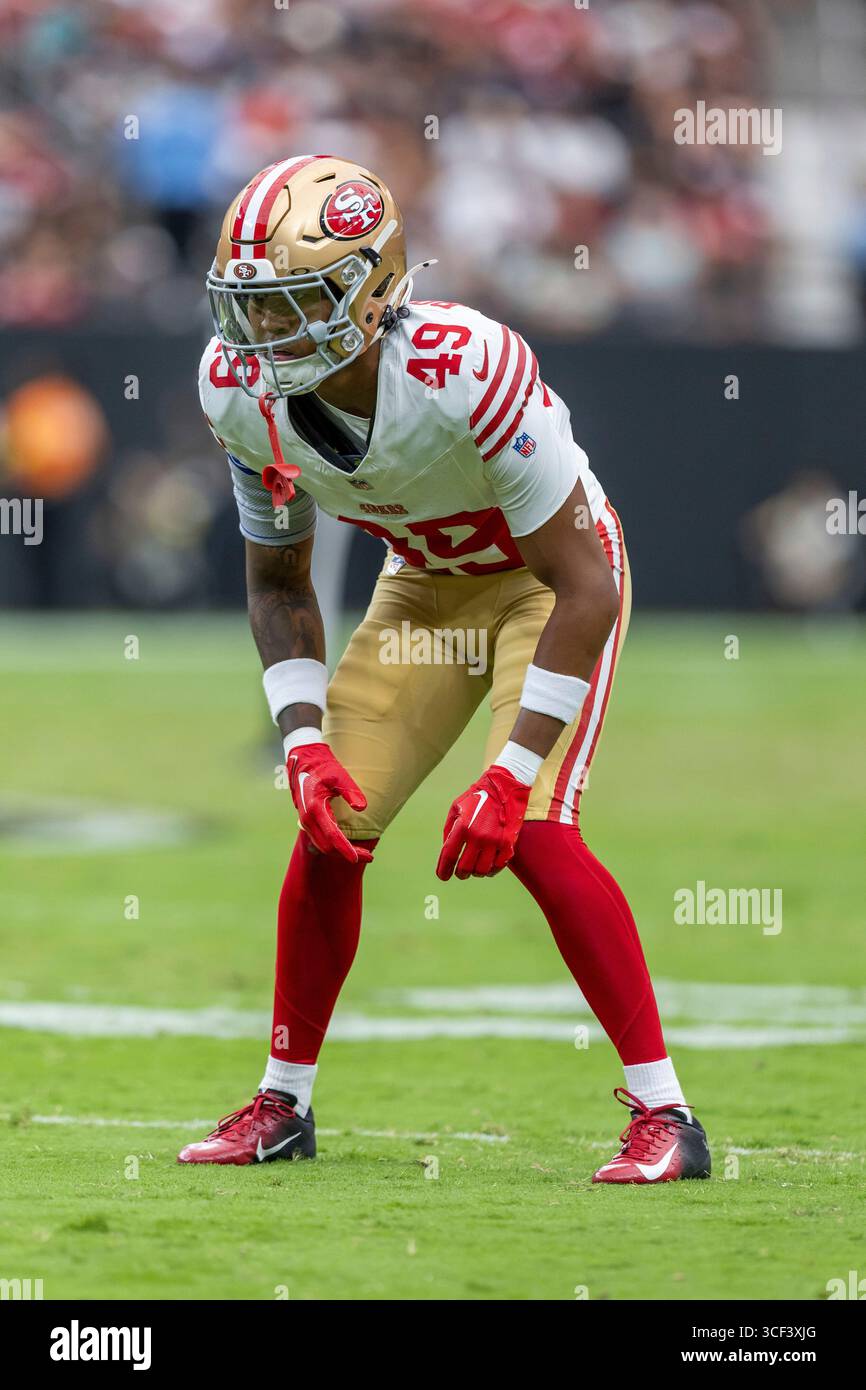 San Francisco 49ers cornerback Jakob Robinson (49) against the Las ...