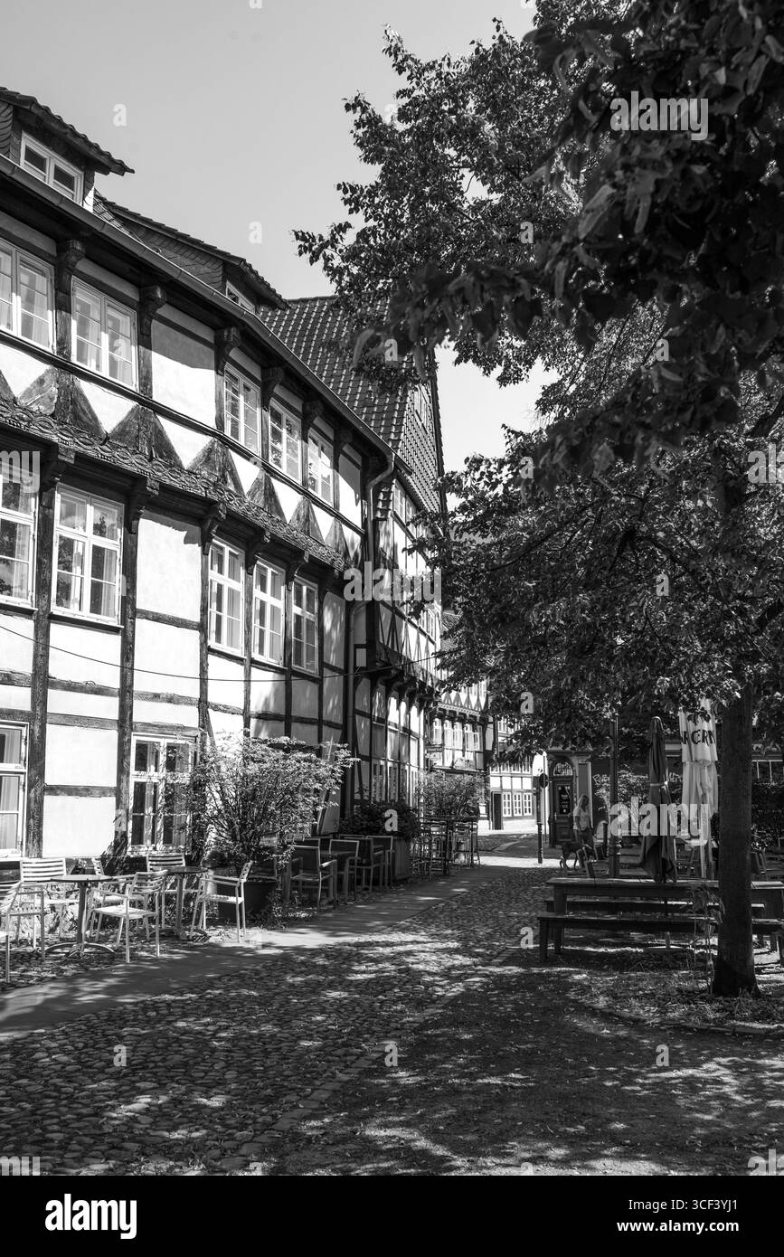 Old photo european street Black and White Stock Photos & Images - Alamy