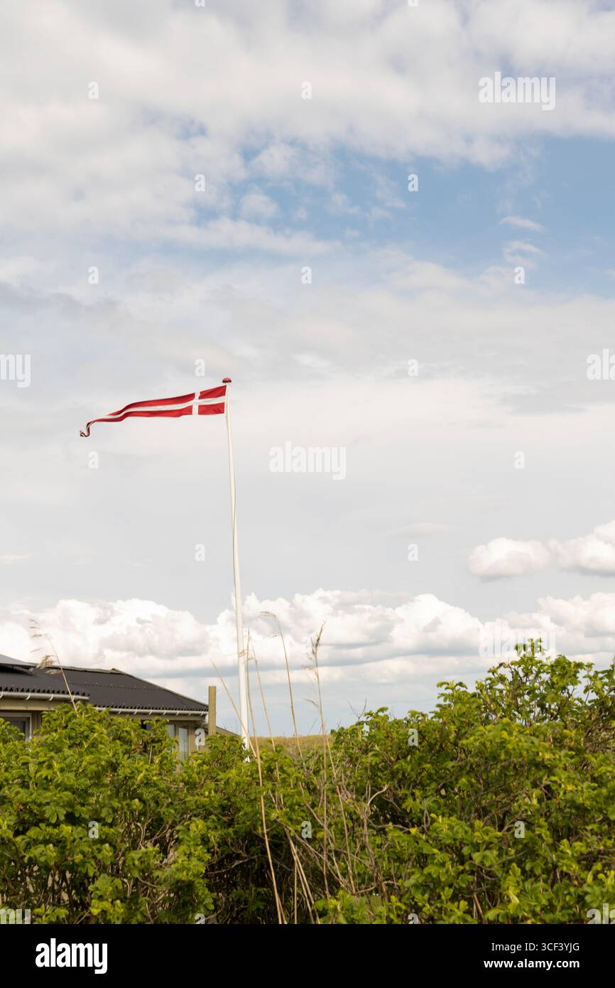 Danish flag flies in hi-res stock photography and images - Alamy