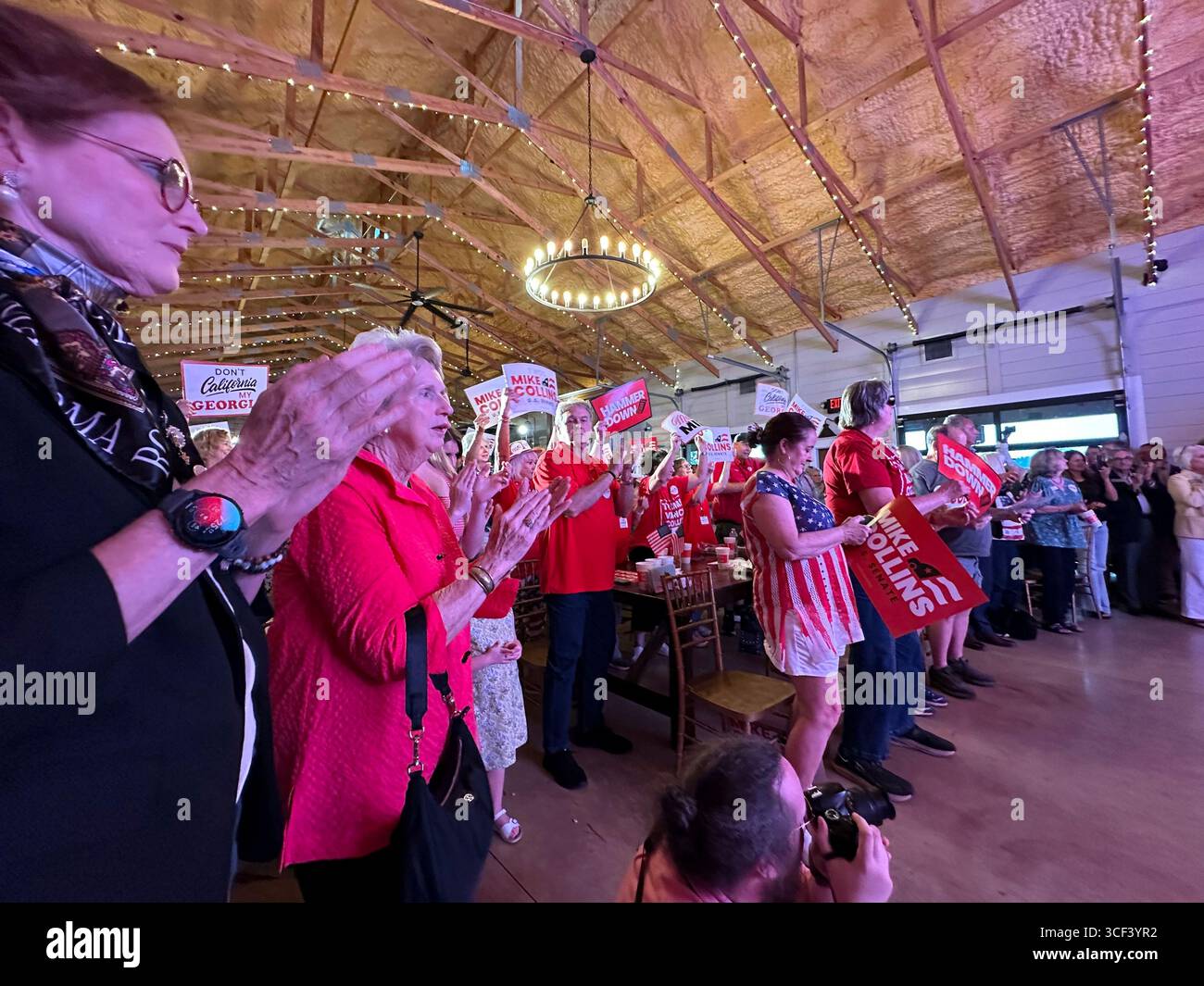 Supporters applaud at a U.S. Senate campaign event for Republican U.S ...