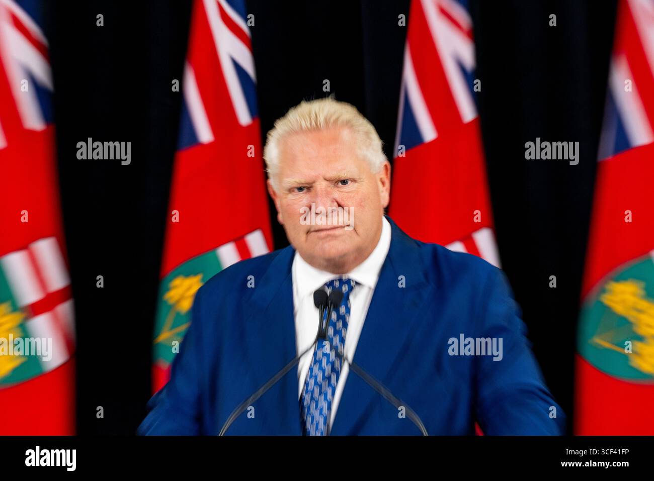Ontario Premier Doug Ford speaks to the media during a funding ...
