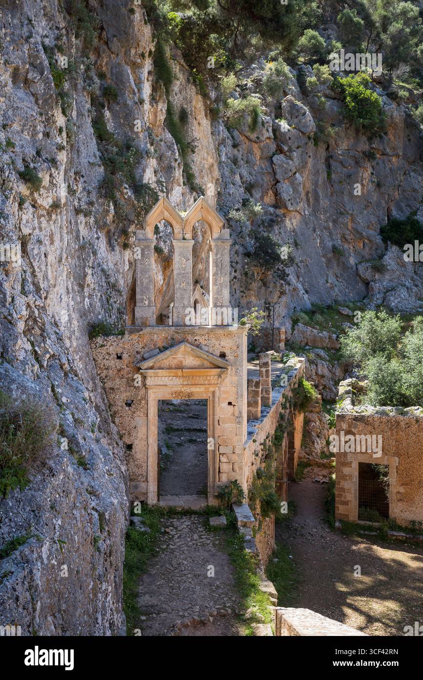 Entrance portal to the monastery church katholiko hi-res stock ...