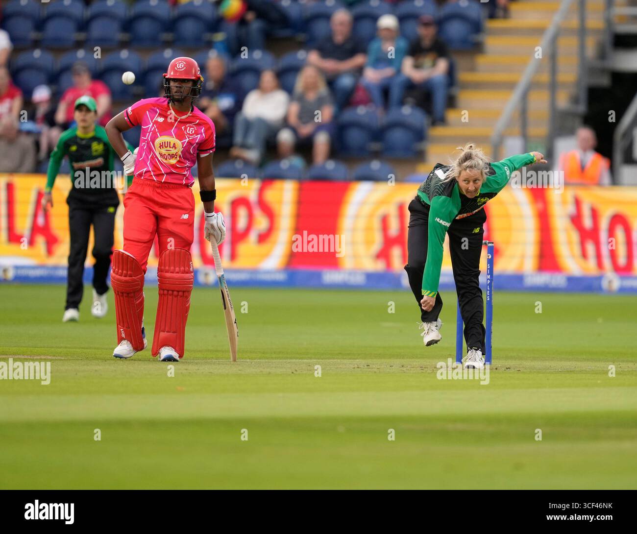 Cardiff,UK, 20 Aug 2025 Sophie Devine of Southern Brave bowls during ...