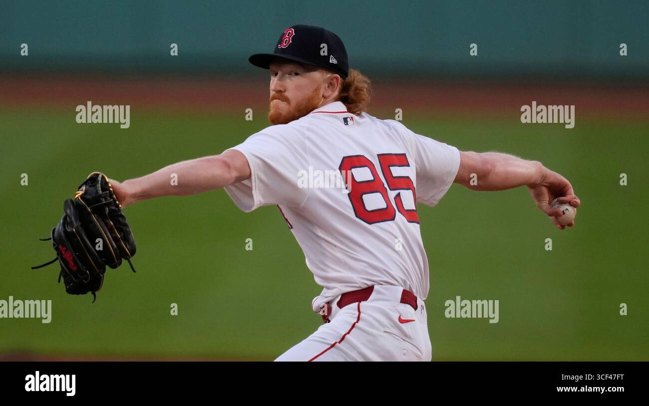 Boston Red Sox pitcher Dustin May during a baseball game at Fenway Park ...
