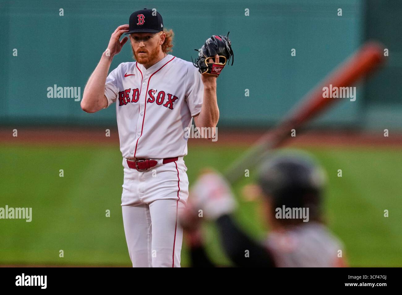 Boston Red Sox pitcher Dustin May during a baseball game at Fenway Park ...
