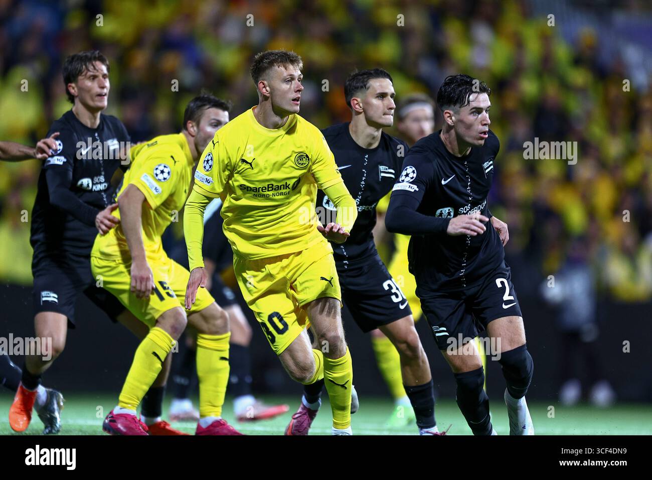 Bodø 20250820. Bodø/Glimt's Mathias Jorgensen and Sturm Graz's Max ...
