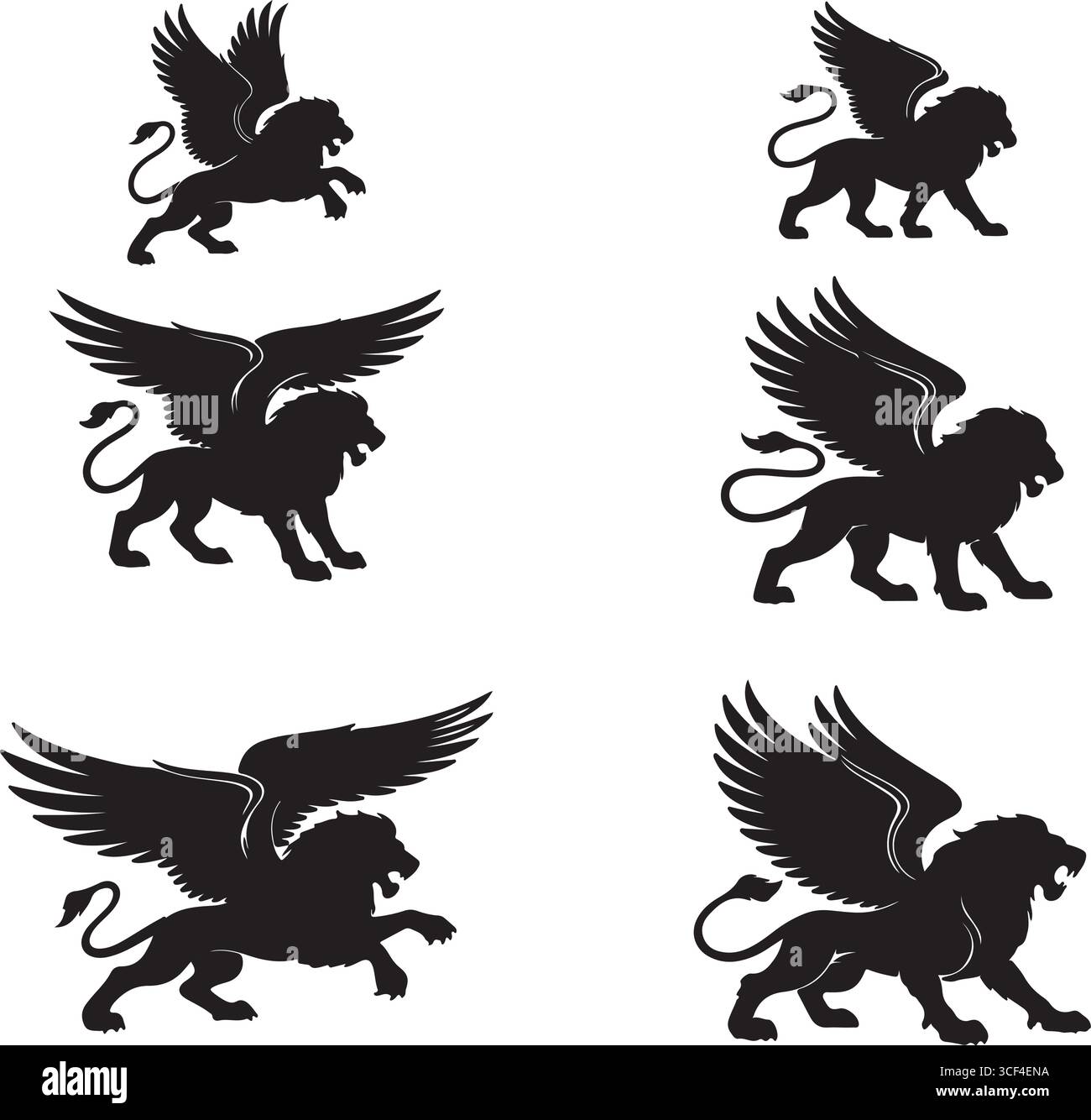 Winged lion griffon Stock Vector Images - Alamy