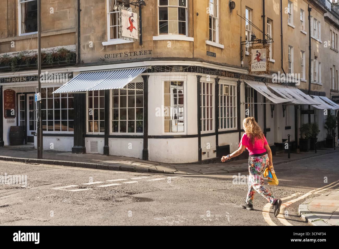 England, Somerset, Bath, Quiet Street and Queen Street, The Historic ...