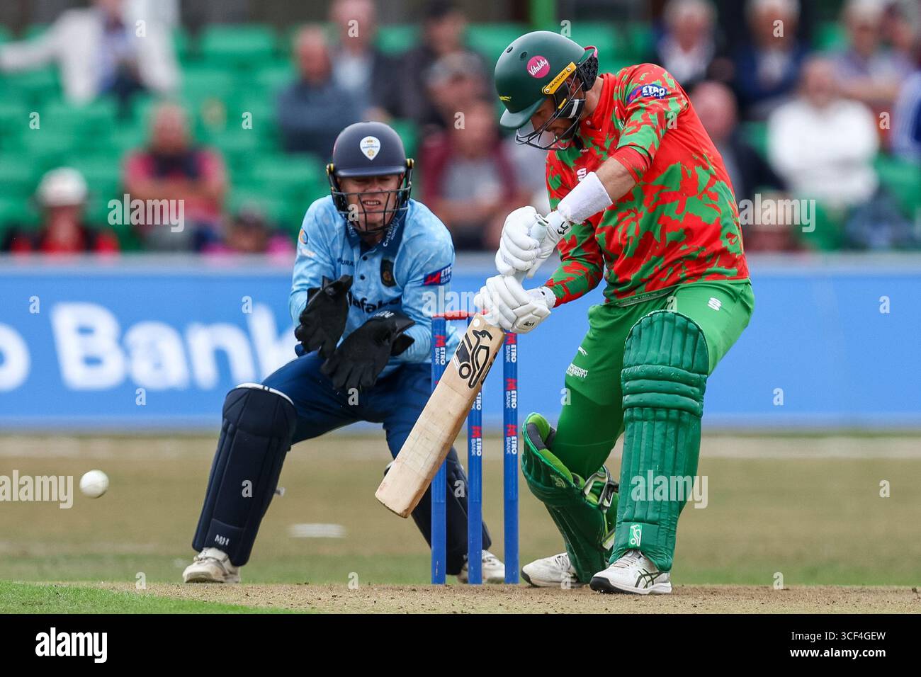 Leicestershire's Peter Handscomb in action with the bat as he adds runs ...