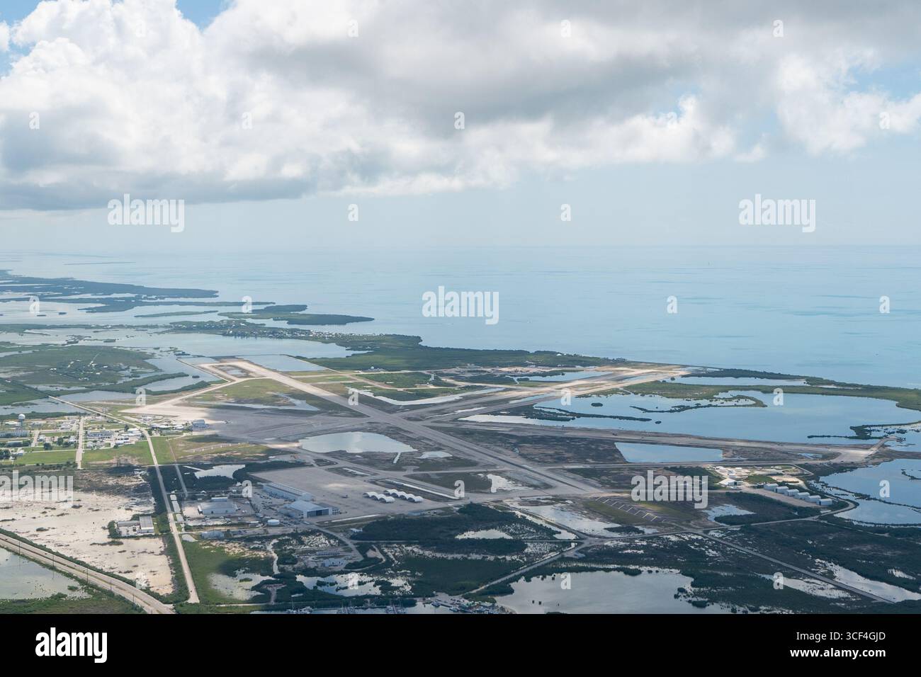 Key West, USA. 18th Aug, 2025. Key West Naval Air Station is seen from ...