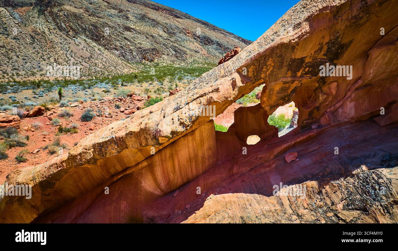 Natural Arch Formation and Desert Landscape in Gold Butte National ...