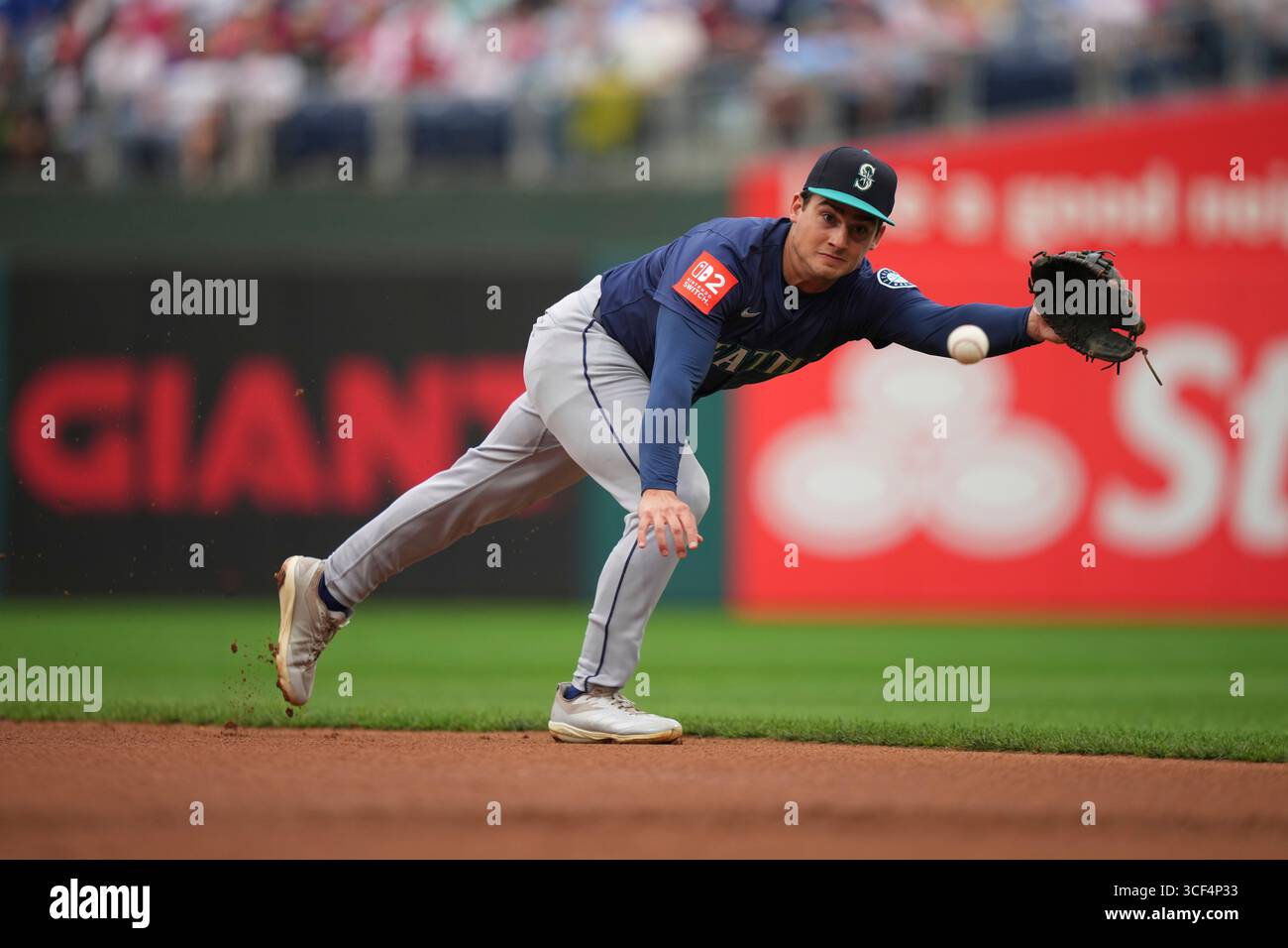 Seattle Mariners' Cole Young plays during a baseball game Wednesday ...