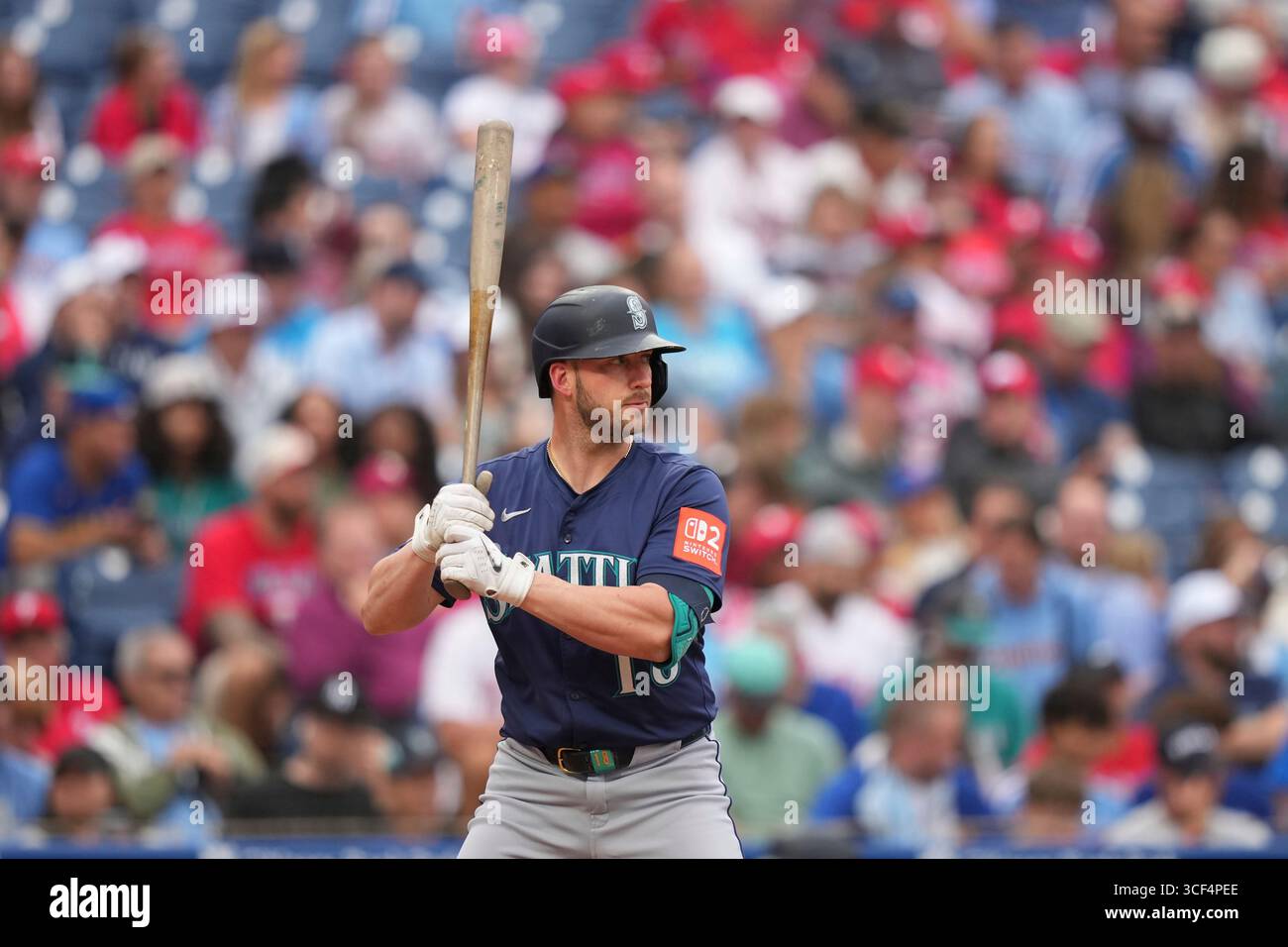 Seattle Mariners' Mitch Garver plays during a baseball game Wednesday ...