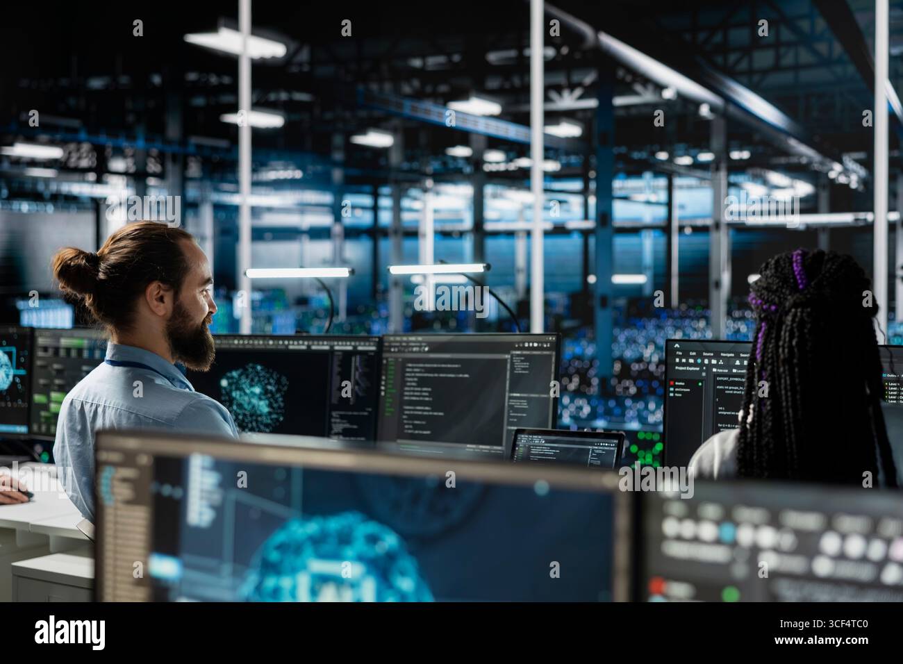 Data center computer scientist working on databases supporting AI ...