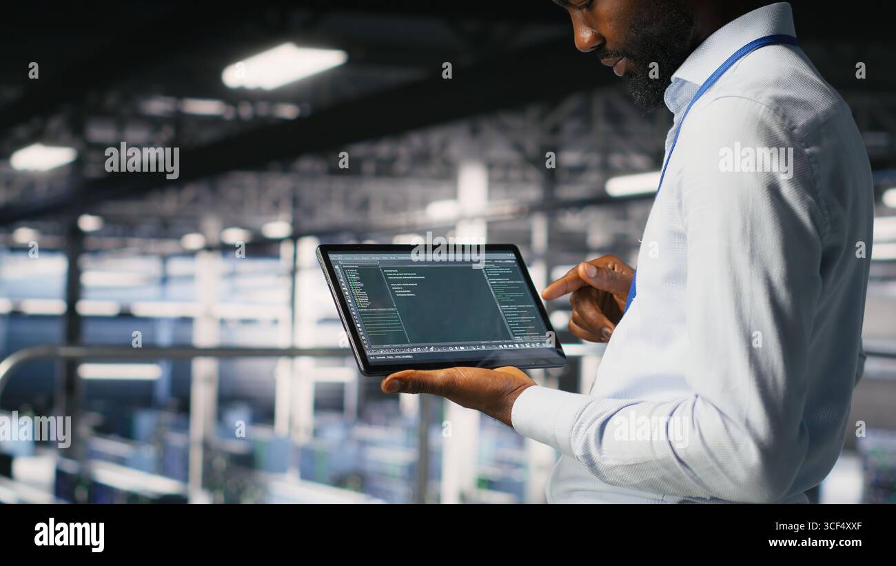 Close up programmer swiping hi-res stock photography and images - Alamy