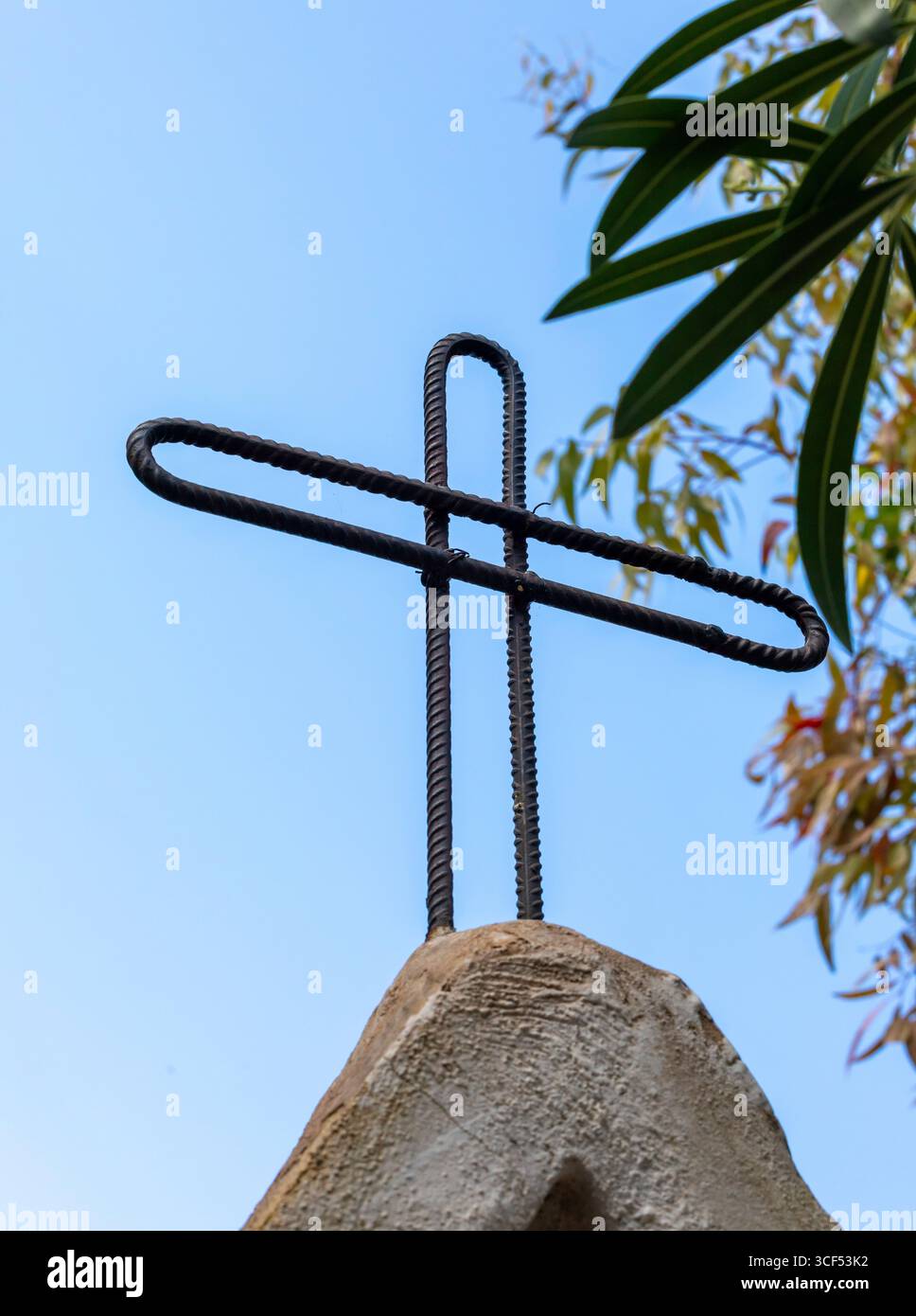 Stone cross made in hi-res stock photography and images - Alamy
