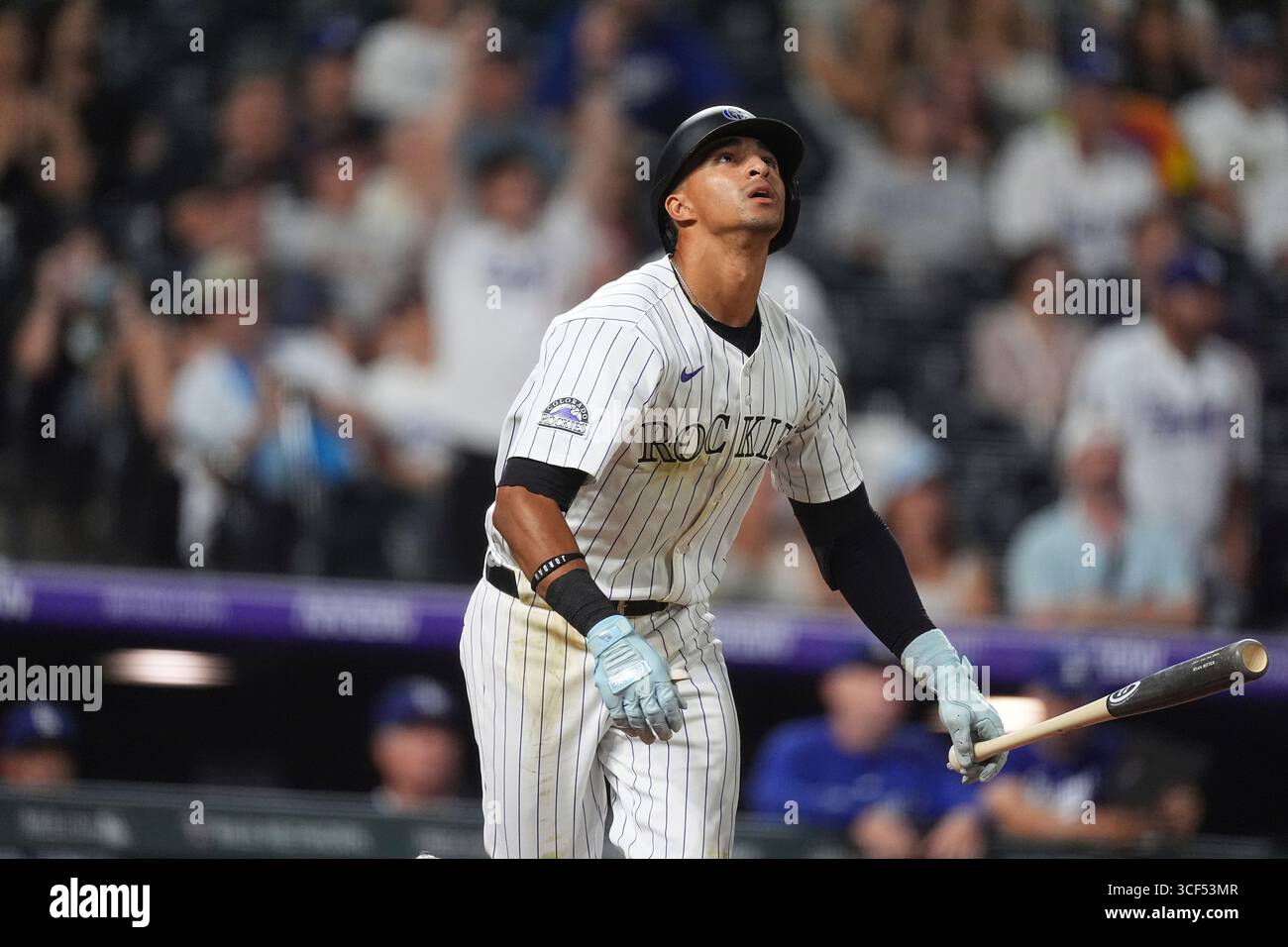 Colorado Rockies second baseman Ryan Ritter (8) in the ninth inning of ...