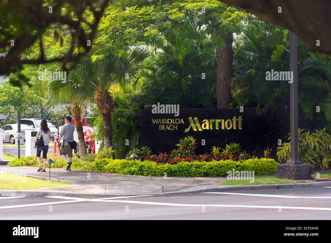 Sign for the Waikoloa Beach Marriott Resort, Waikoloa Resort, Hawaii ...