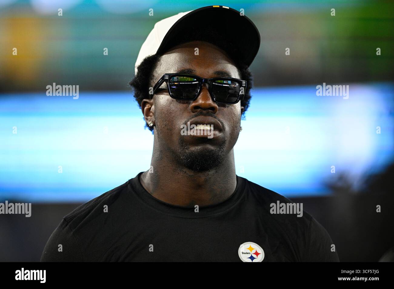 Pittsburgh Steelers cornerback Joey Porter Jr. looks on from the ...