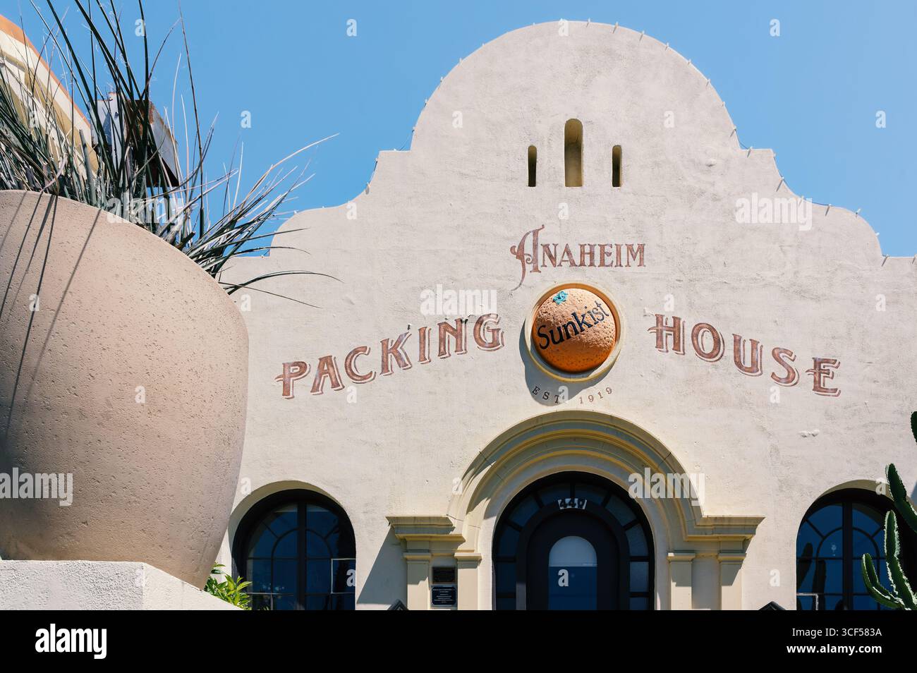 Anaheim, California, USA – April 6, 2025: Close-up view of the historic ...