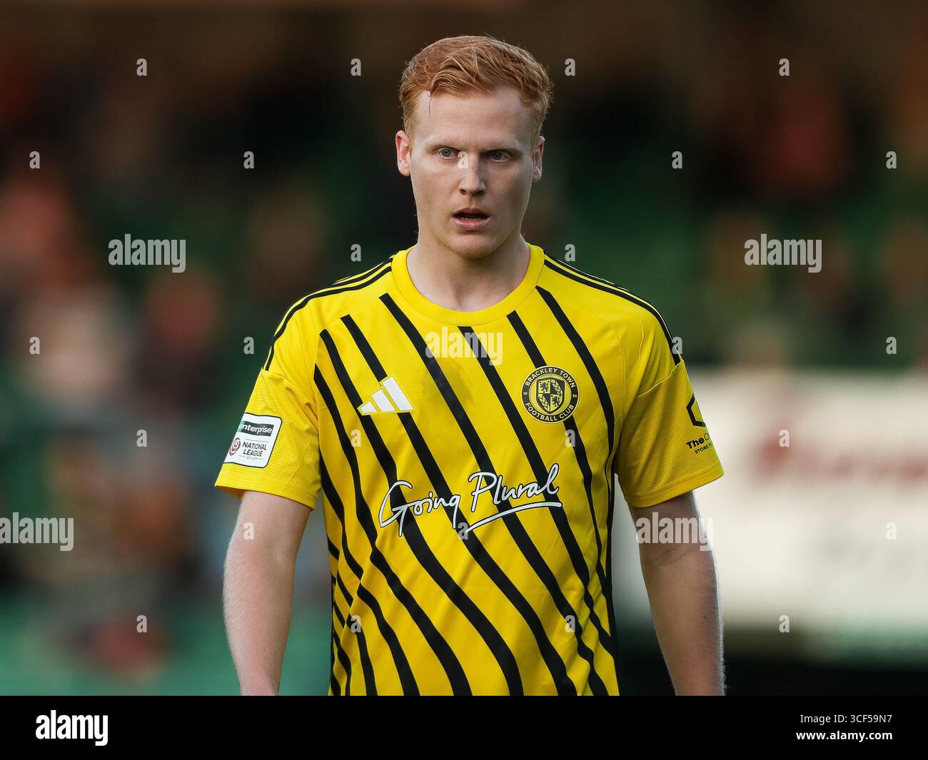 Yeovil, UK. 20th August 2025. Ryan Haynes of Brackley Town during the ...