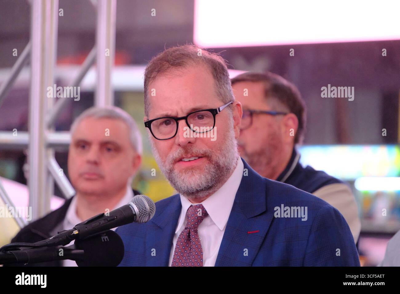 NEW YORK, NY - AUGUST 20: NYC Borough President Mark Levine speaks at a ...