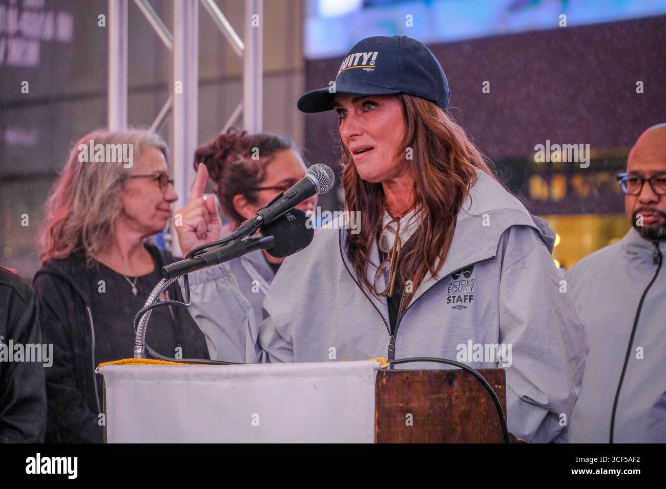 NEW YORK, NY - AUGUST 20: Actress Brooke Shields speaks at a Actors ...