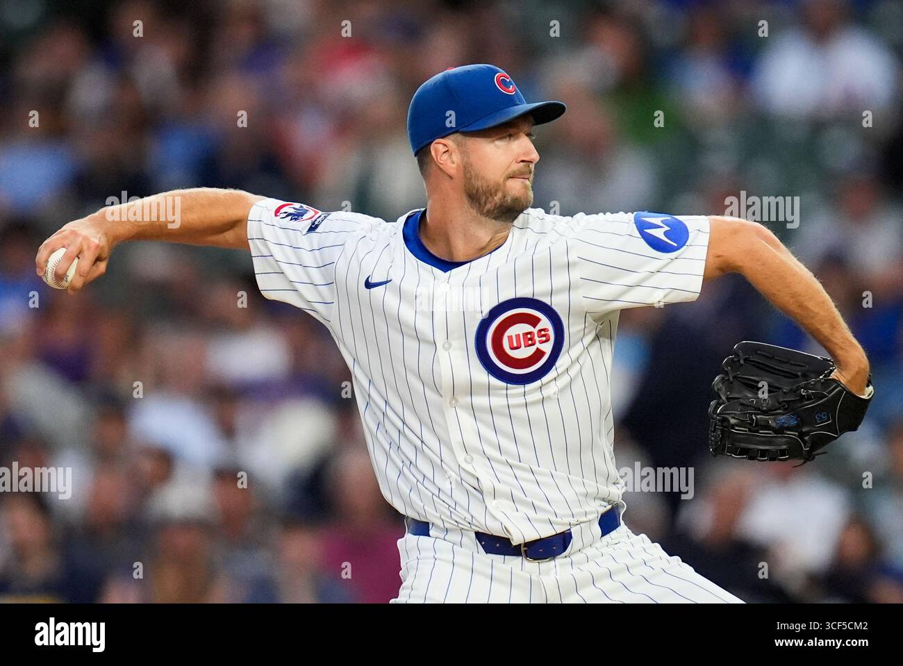 Chicago Cubs starting pitcher Colin Rea throws against the Milwaukee ...
