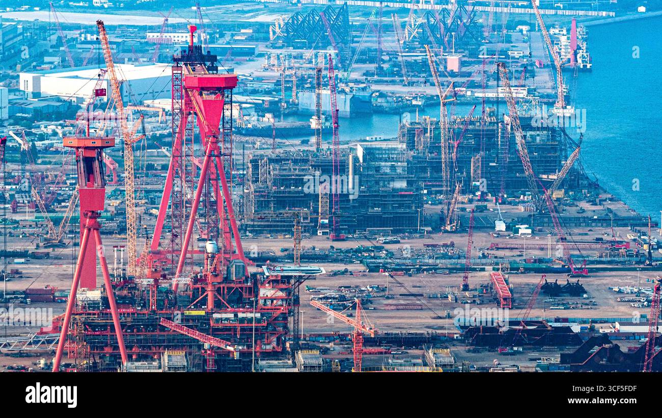 QINGDAO, CHINA - AUGUST 20, 2025 - Large-scale ship equipment ...