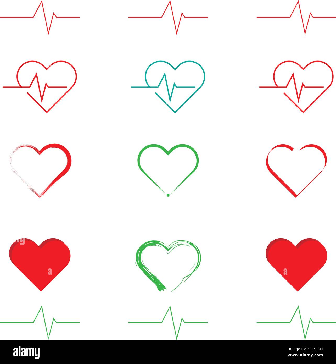 Heartbeat infographic Cut Out Stock Images & Pictures - Alamy
