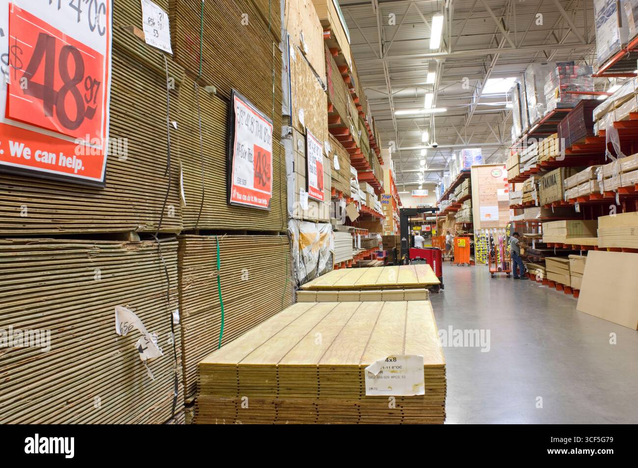 Hardware store full of products for home improvement, decoration and ...