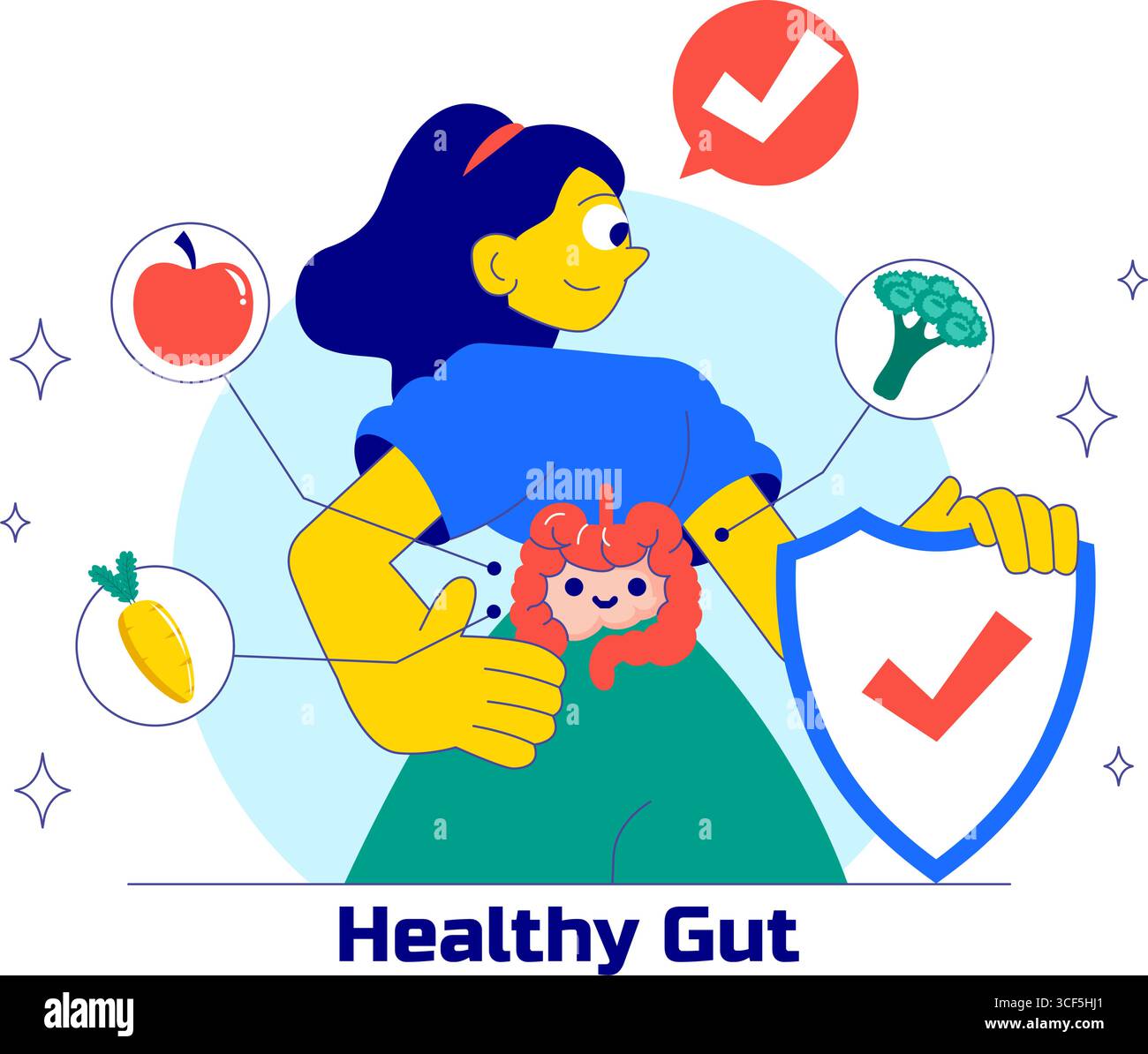 Human healthy intestinal microflora hi-res stock photography and images ...